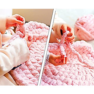 Bulky Chunky Arm Knitting Yarn Home Dec Yarn,Super Softee Thick Fluffy Jumbo Chenille Polyester Yarn for Blanket Pillows Home Décor Projects (Multi-autuam, 6 skeins / 3 lbs)