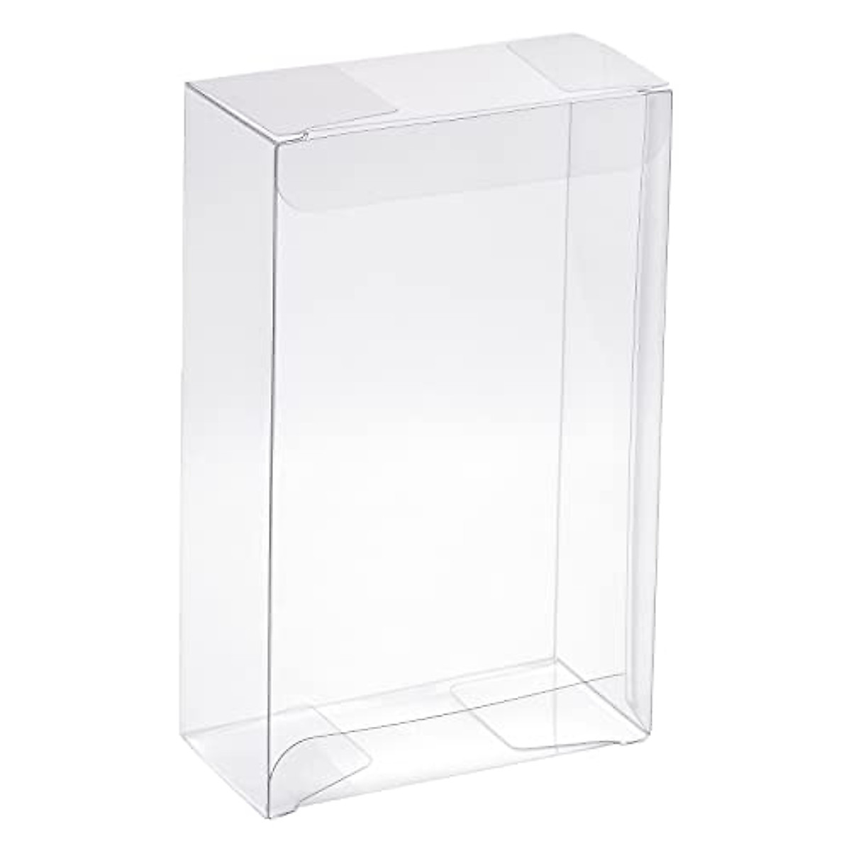 MECCANIXITY Plastic Retail Boxes 1.6"x4"x5.4" (42x105x136 mm) Gift Box with Protecting Film for Candy, Cookies, Christmas, Wedding, Party Wrapping Clear Pack of 10