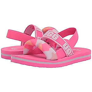 UGG K Zuma Sling Camopop Flat Sandal, Taffy Pink, 12 US Unisex Little Kid
