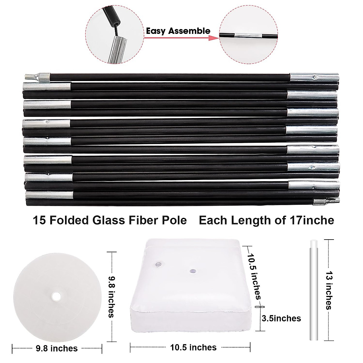 Chamvis Balloon Arch Kit, 9FT Height & 10FT Width Adjustable Balloon Arch Stand: Balloon Arch Frame with Base - for Wedding Baby Shower Birthday Party Supplies Decorations