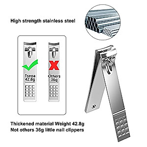 Tseoa Manicure, Pedicure Kit, Nail Clippers, Professional Grooming Kit, Nail Tools with Luxurious Travel Case, Set of 12 … (nail clippers 12pcs)