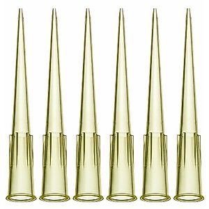 200uL Micropipette Tips 1000 Pcs, Four E's Scientific Universal 200uL Pipette Tips, Pipettor Tips Bulk, Non-pyrogenic DNAse/RNAse Free Autoclavable, Polypropylene (PP), Yellow