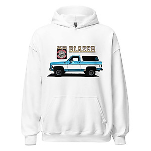 JG Infinite 1976 Chevy K5 Blazer Vintage Truck Owner Hoodie White