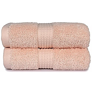 Maura Personalized Towels Super Soft, Highly Absorbent, Bathroom Towel Sets, 100% Cotton USA Monogrammed Gifts (Washcloths - Set of 2, Pearl Blush)