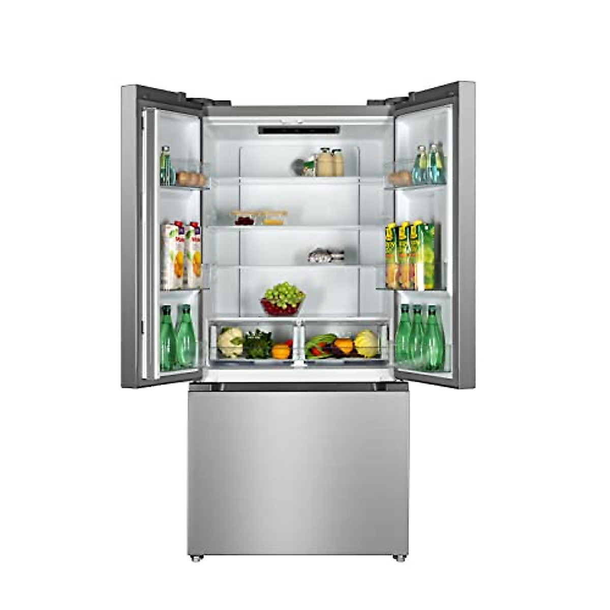 Hamilton Beach HBF1662 French Door Full Size Counter Depth Refrigerator with Freezer Drawer, 16.6 cu ft, Stainless