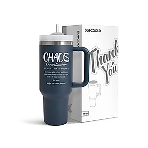 Chaos Coordinator Tumbler - Thank You Gift for Women, Boss Lady, Coworker, Mom, Manager, Teacher, Nurse - Birthday, Administrative Professional Day - 40oz Midnight Blue