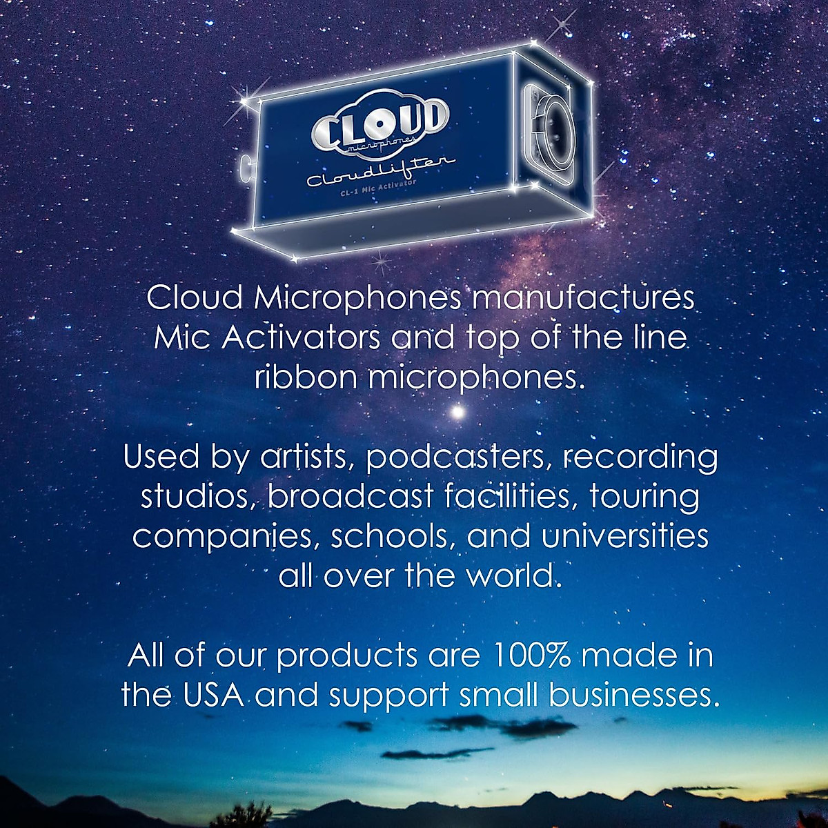 Cloud Microphones - Cloudlifter CL-1 Mic Activator - Ultra-Clean Microphone Preamp Gain - USA Made