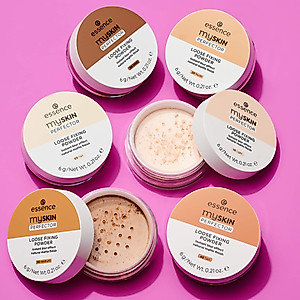 essence | My Skin Perfector Loose Fixing Powder | Instant Blur Effect & Natural Matte Finish | Vegan, Paraben Free, Gluten Free, Oil Free | Cruelty Free (10 | Light)