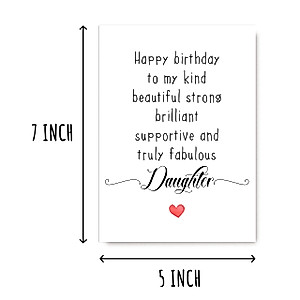 Daughter Birthday Card - Amazing Daughter Gift - Birthday Card Daughter - Funny Daughter Card - Card For Daughter Birthday