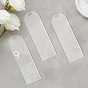 UNIQOOO 6x2” Rose Gold Acrylic Bookmark, DIY Acrylic Blanks, Personalized Journal Planner Bookmark, Gift, 1/16 inches Thick, 20 Pack (Frosted Arch 20pcs)