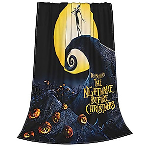 Halloween Blanket Horror Movie Skeleton Bedding Throw Blanket Flannel Plush Super Soft Sofa Blanket Children Adults 50"X40"