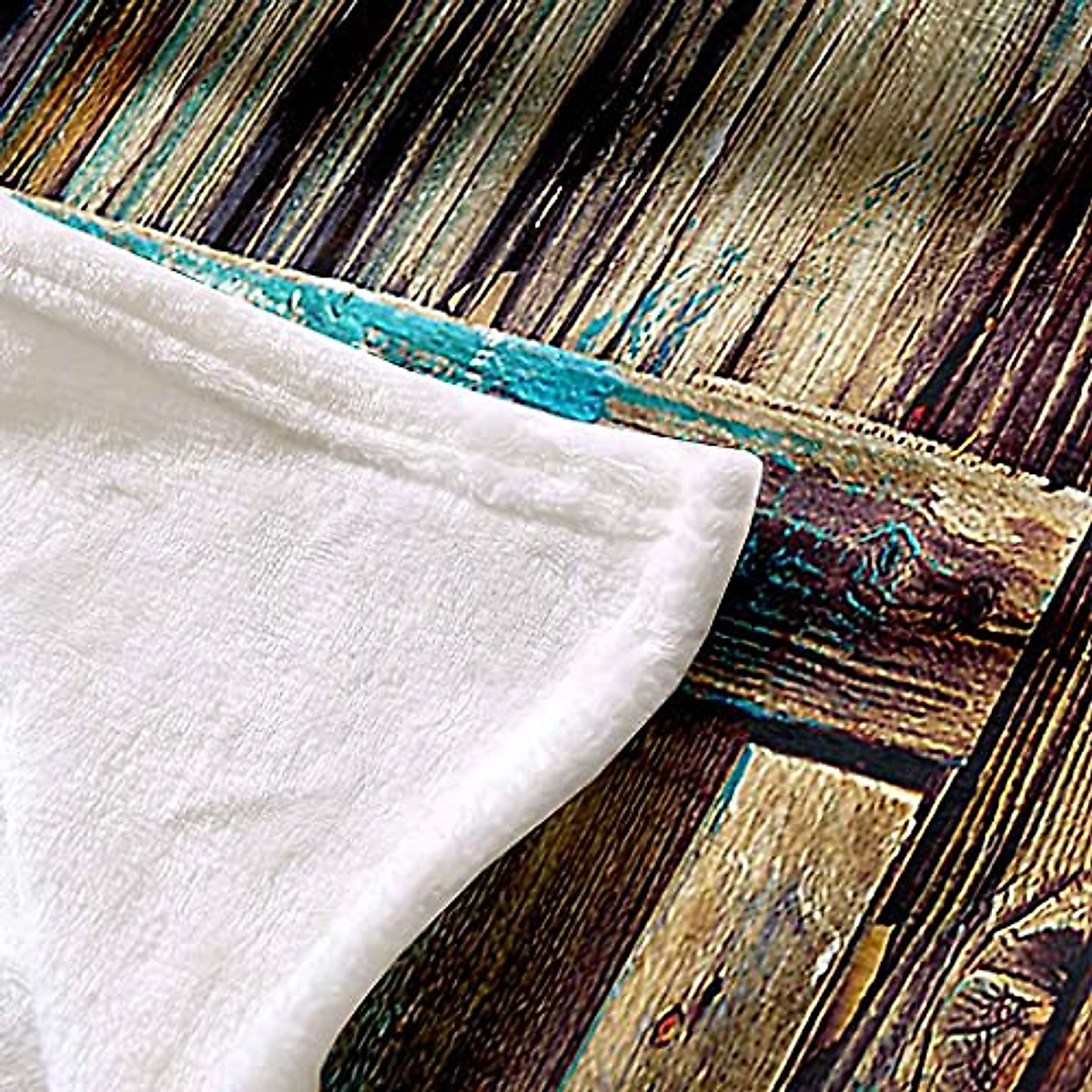 NARBOR Soft Fleece Throw Blanket - Fluffy Microfiber Solid Blankets for Bed and Couch Double/Single Size - 59X79Inch Wooden Door Print Printed Flannel Blanket for Bed, Couch and Sofa