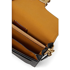 COACH Polished Pebble Leather Tabby Shoulder Bag 26, Black, One Size