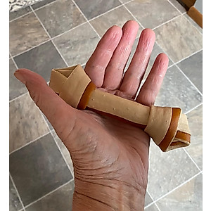 DOGCHEWZ™ Rawhide Free Knotted Bone Dog Chew Treats for Small & Medium Dogs - Size 5 inches (5 Count/Bag) - Chicken Flavored - Gluten Free