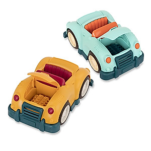 Battat- Wonder Wheels- Set Of 2 Toys Cars For Kids – Toy Roadsters With Movable Parts – Pretend Play- Recyclable Materials- Roadsters- 1 year +