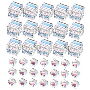 360 Pcs Jewelry Beads Bracelet Beads Glass Earring Kit Beads Glass Beads for Bracelets Making Beads in Bulk Bracelet Making Beads Assorted Beads Bracelets Kit Beads Gemstone Beads