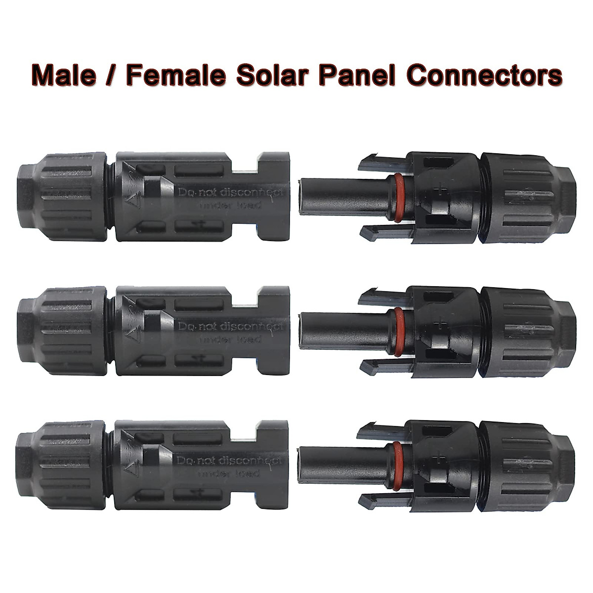 HEMRUNK 60PCS Solar Connectors Male Female with Dual Spanners IP67 1000V 30A Waterproof Solar Panel Cable Connectors (30 Pairs)