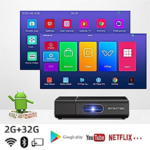 Viinice Full HD 1080P 3D Android Smart WiFi Laser Beamer 300Inch Portable Mini Projector Proyector for Smartphone 4K Cinema 4K Laser Projector with WiFi and Bluetooth
