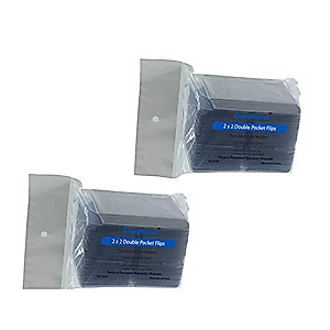 2 x 2 Double-Pocket Unplasticized Coin Flips Pack of 200 with Paper Inserts Guardhouse