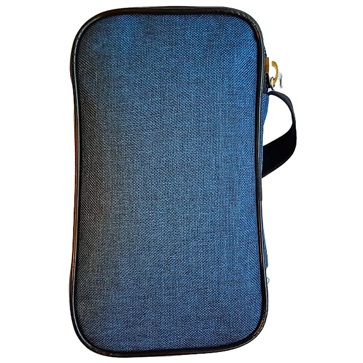 ALFARRA 10 Passports Family Travel Document Wallet - 10 Passport Pockets and 8 ID Slots, SIM Card and Coin Zipper Pouch, Dark Blue with Black Border Seam, Casual, Hand-crafted