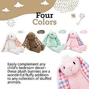 Plushible Easter Bunny Plush, Cuddly, Soft, Embroidered Stuffed Animal Toy for Newborns, Kids, Boys, & Girls, 14 Inch