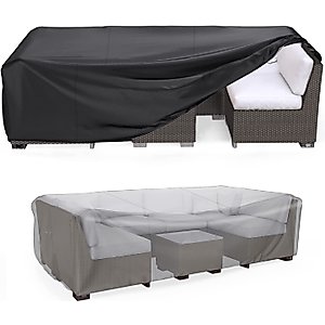 Patio Furniture Set Cover Waterproof, Mrrihand Outdoor Sectional Sofa Set Cover Heavy Duty 600D Table and Chair Set Cover 78" L× 62" W× 30" H