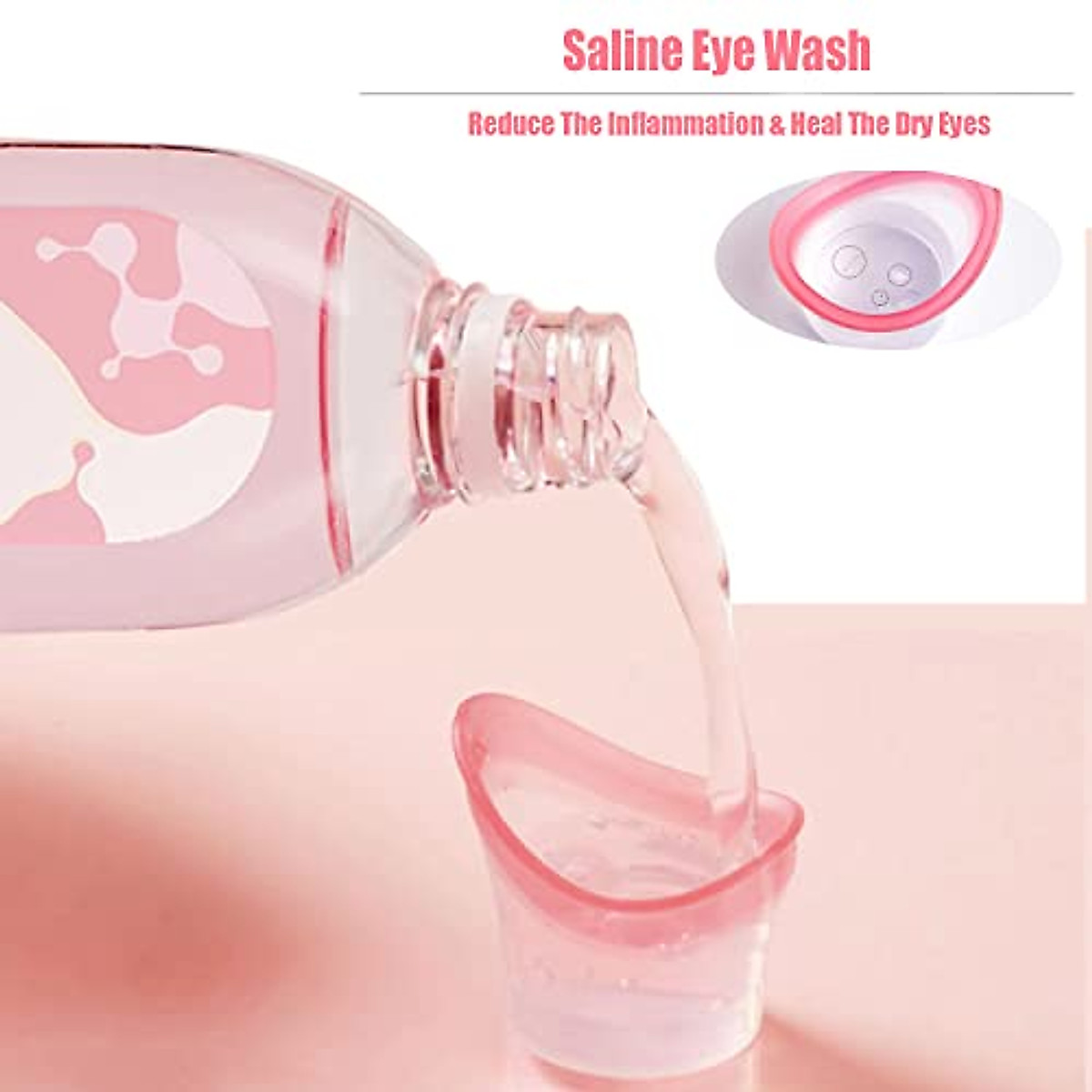 Eye Wash Cup，Eye Wash Bath Kit – 2pcs Silicone Eye Care Tired Eyestrain Makeup Dust Effective Eye Cleaner Treatment with Storage Container