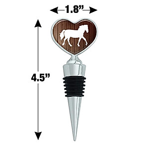 Horse Silhouette Cowboy Western Heart Love Wine Bottle Stopper