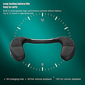 Neckband Speaker, Clear Calls Comfortable Fit Noise Canceling Microphone Neckband Wireless Speaker Hands Free Multifunction for Sports for Outdoor