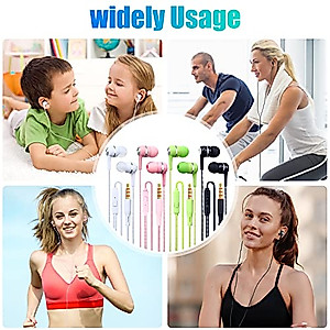 24 Pack Earbuds Pack Wire Earbuds with Microphone in Ear Headphones with Heavy Bass 4 Colors Wire Headphones Noise Isolating Ear Phones Stereo Sound Headphones with Mic for Classroom School Library