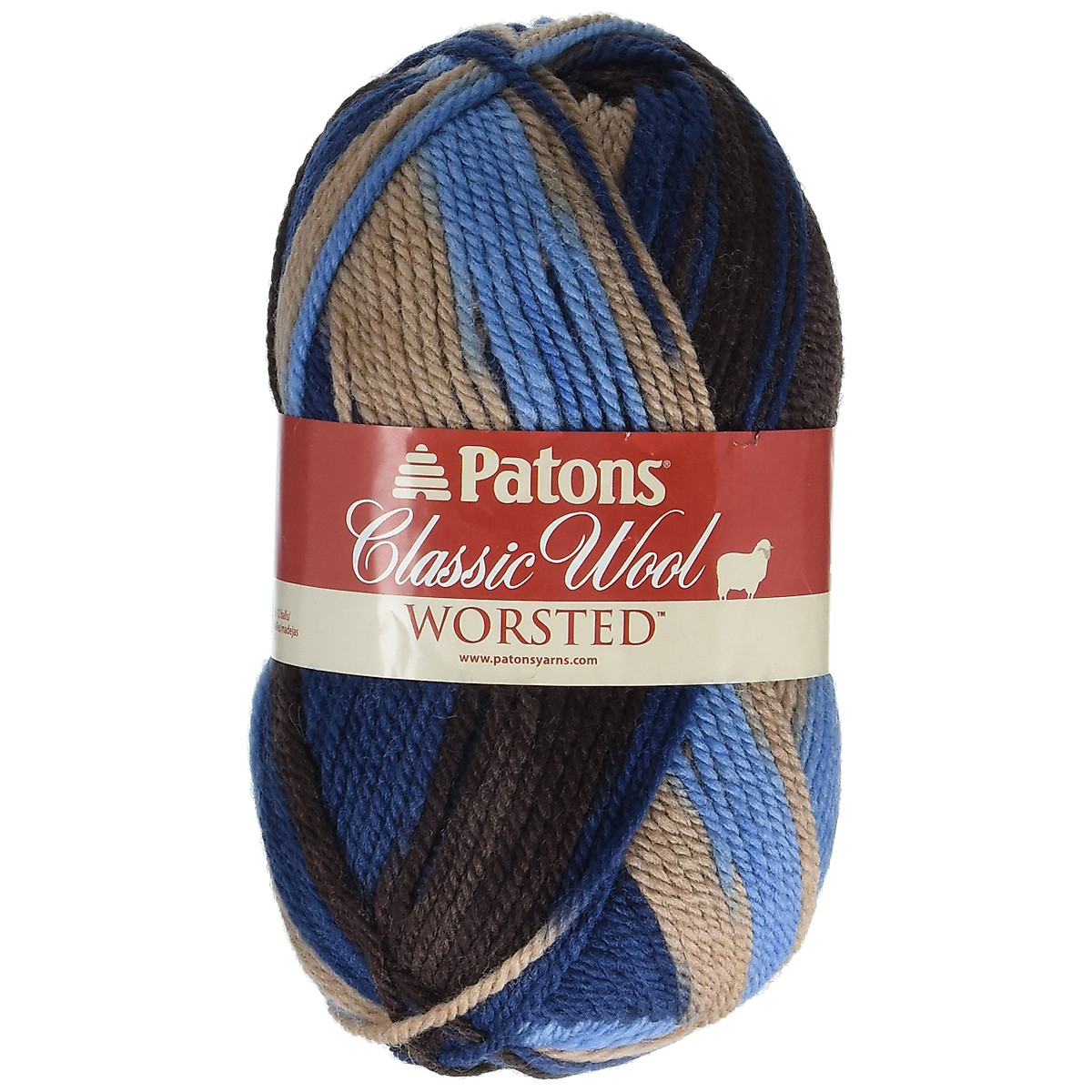 Patons Classic Wool Yarn, 3.5oz, Gauge 4 Medium, 100% Wool Wedgewood - For Crochet, Knitting & Crafting