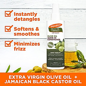 Palmer's Olive Oil Formula Leave In Conditioner Spray, Shine Therapy, Instantly Detangle, Soften and Smooth Textured and Curly Hair, 8.5 Ounces