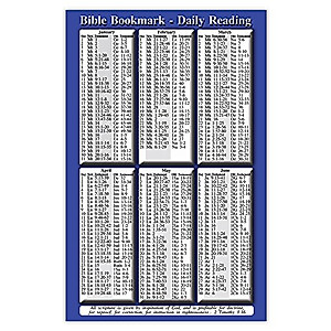 eThought Daily Bible Study Bookmark and Reading Guide - Read The Bible in a Year, Devotional Companion, Gifts for Believers and Scripture Seekers, Pack of 25 (BB-DRYR-25)