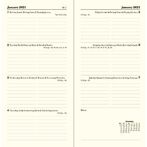 Letts of London Sovereign Slimline Week on 2 Pages Multilingual Red 2024