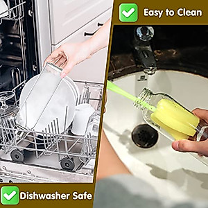 Moretoes 8pcs 18oz Glass Water Bottles, Glass Juice Bottle with Colorful Nylon Protection Sleeve, for Juice, Drinks