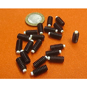 Black Oxide Steel Nylon Tip Set Screw 1/4"-20 x .500" Thread Length 20 pcs