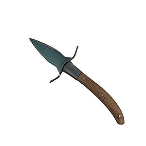 [ J&J Products ] Oyster Knife - Oyster Shucking Knife with Wood Handle, Mirror Finish Blade, Handguard - Compact Design Oyster Shell Shucker/Opener.