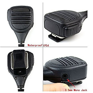 Lapel Shoulder Mic Heavy Speake Mic Compatible with Motorola Radio APX1000 APX6000 XPR6100 XPR6350 XPR6550 XPR7550 XPR7550e XPR 6000 XPR6500 XPR6550 XPR 7000 XiR P8260 XiR P8268 Two Way Radio
