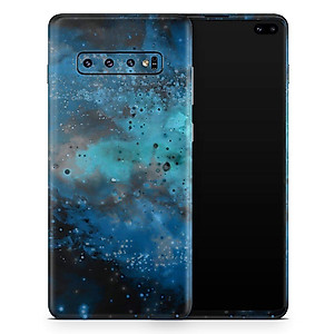 DesignSkinz Blue and Teal Painted Universe Protective Vinyl Decal Wrap Skin Cover Compatible with The Samsung Galaxy S20 (Screen Trim & Back Glass Skin)