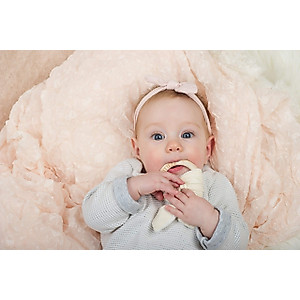 MITTEEZ Wood Baby Organic Wooden Teether with Absorbent Cloth (Natural)