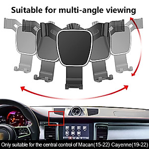 musttrue Car Phone Holder for 2015-2025 Porsche Macan and 2019-2023 Cayenne Auto Accessories Navigation Bracket Interior Decoration Mobile Cell Phone Mount