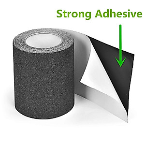 Anti Slip Traction Tape, 8" × 30 Feet, Longer and Wider, 80 Grit Friction Tape, Skateboard Grip Tape, Strong Abrasive Adhesive Stair Treads Non Slip for Outdoor, Indoor (Black)