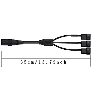 PNGKNYOCN 35cm 5.5x2.1mm DC Plug to 3 x 3 Pin or 4 Pin Computer PC Case Fan Power Splitter Adapter Cable