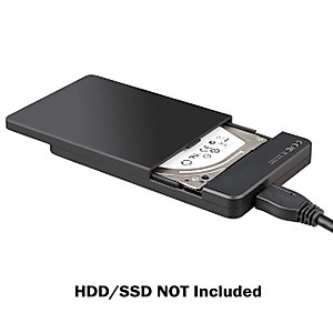 Inateck 2.5 Hard Drive Enclosure, USB 3.0 External Hard Drive Case, Support UASP, Up to 5Gbps,FE2004