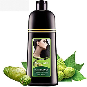Deysen Organic Natural Fast Hair Dye Only 5 Minutes Noni Plant Black Shampoo, Black Hair Shampoo, Hair Growth Shampoo, Restore Lustrous and Shiny Hair Shampoo for Men and Women