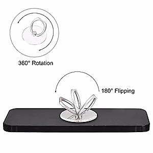 uxcell Transparent Phone Ring Holder, Clear Finger Grip Stand for Phone, Case, Tablet (Round Shape)