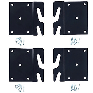 bedCLAW Retro Fix Offset Hook Plate Adapter, Repair Failed Wood Bed Rails (4)