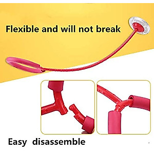 Sports Ankle Skip Ball,Light Up Skip Ball,bop it Ankle Toy for Kids Children's Day Christmas 5 Colors (Red)