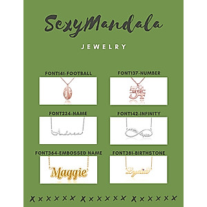 SexyMandala Personalized Name Necklace Custom Name plate Necklace Gold Love Heart Sterling Silver Pendant Necklace Gift for Women