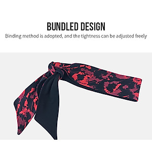 Mcolics Headbands Tie on Headband for Men Women Running Athletic Hair Head Band Elastic Sports Sweat Basketball Stetchy Yoga Workout Sweatband Adjustable Non-Slip Moisture Wicking (Blue)